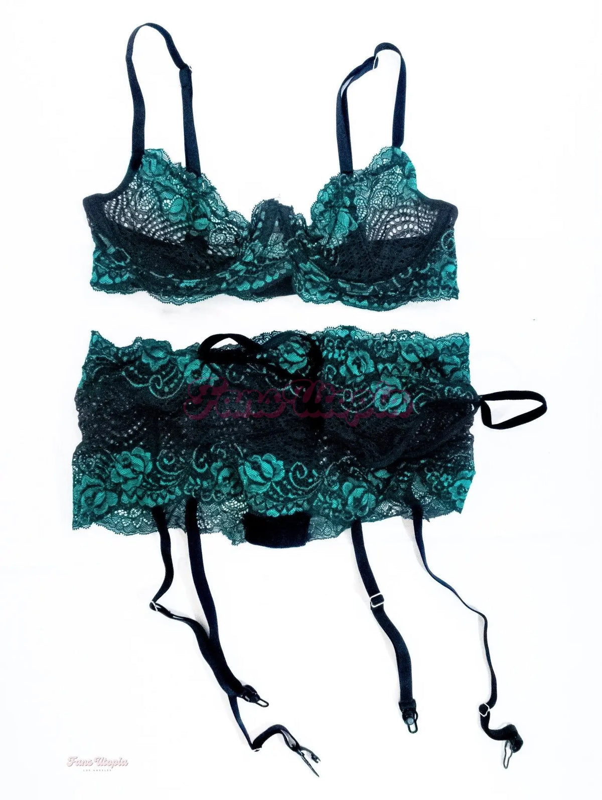 Payton Preslee Black & Green Lingerie Set - FANS UTOPIA – SNACK LA