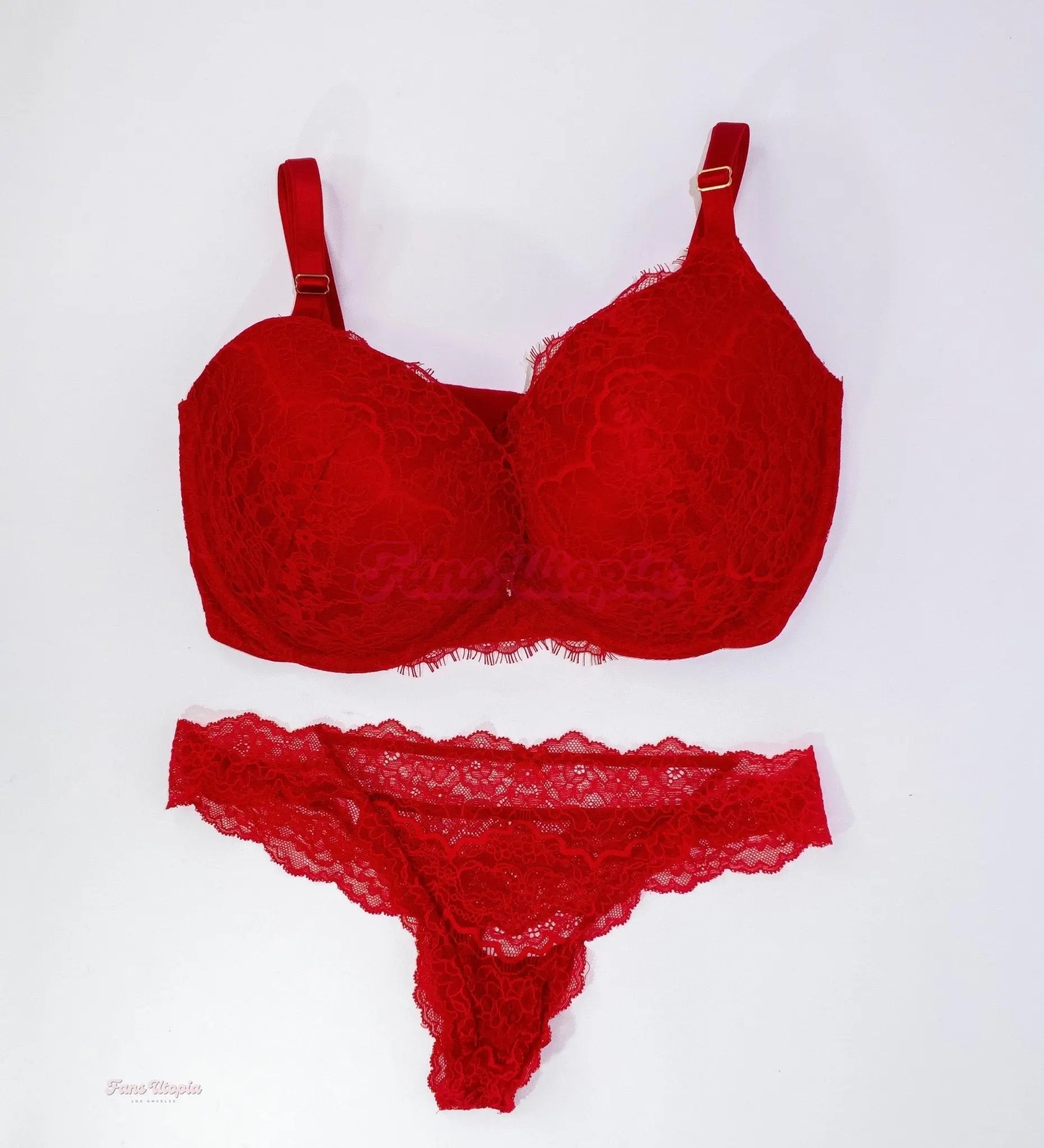 Savannah Bond Red Lace Bra Panties Set Fans Utopia Snack La